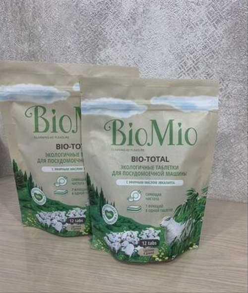 Таблетки для посудомойки эко Bio mio 12 шт