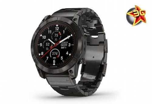 Часы Garmin Fenix 7X Pro Solar Carbon Grey Titaniu