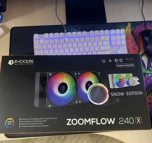 Водяное озлажления ID-Cooling Zoomflow 240x white