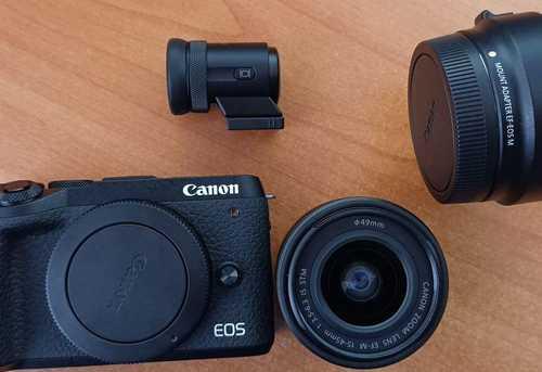 Canon EOS M6 Mark II kit + адаптер