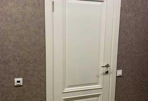 Дверь межкомнатная белая шпон