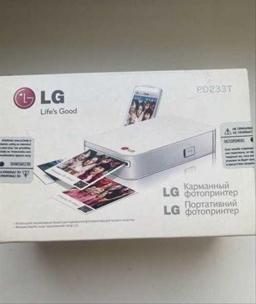 Карманный фотопринтер LG PD223T