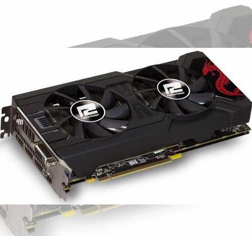 Видеокарта rx 570 4gb powercolor red dragon