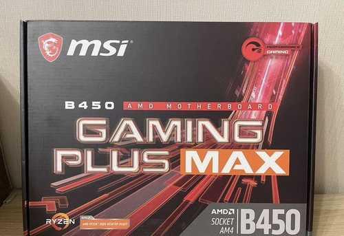 Материнская плата MSI B450 gaming plus MAX