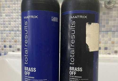 Шампунь и бальзам Matrix total results brass off