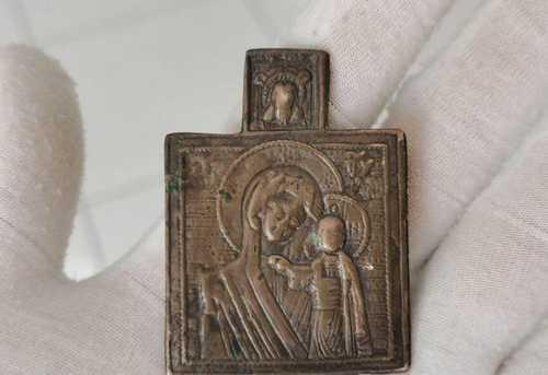 Икона нательная Богородица Казанская 18 - 19 век м