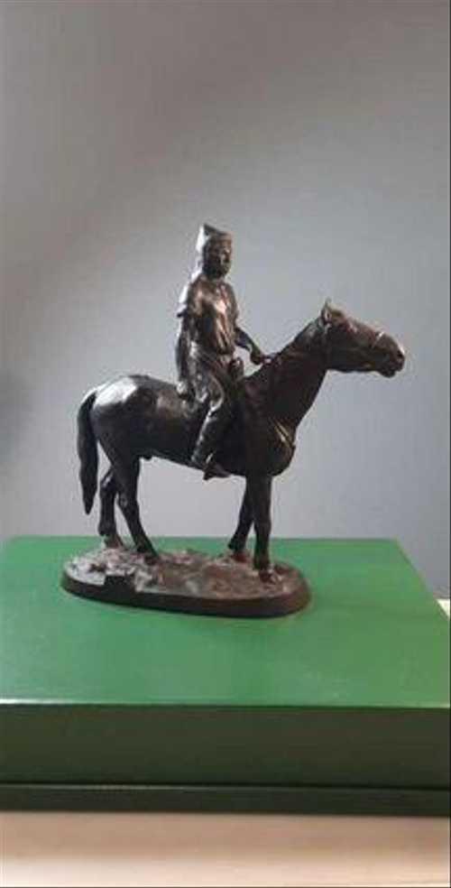Чугунная статуэтка"Киргиз на лошади"Касли 1905г