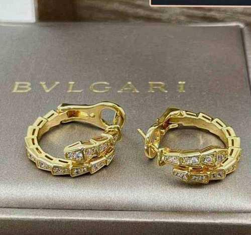 Серьги Bvlgari Serpenti Viper, желтое золото