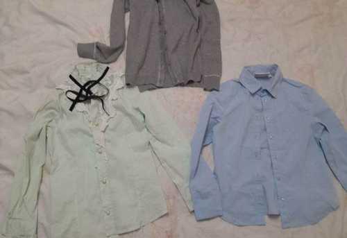 Для школы блузка, рубашка и кардиган 128