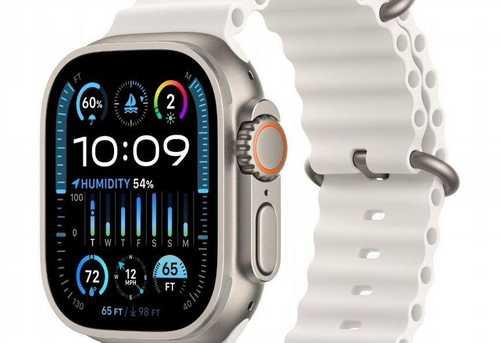 Apple Watch Ultra 2, 49, Titanium, Ocean Band, Whi