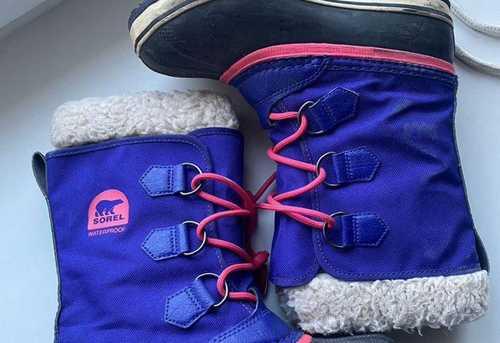 Зимние сапоги Sorel оригинал 32-33