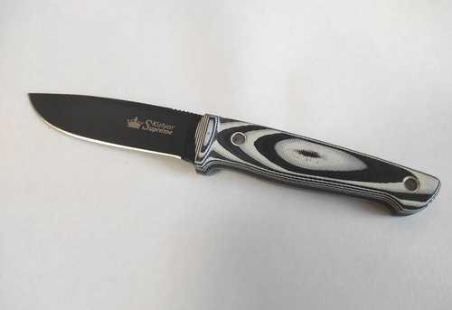 Туристический нож nikki AUS-8 black кожа
