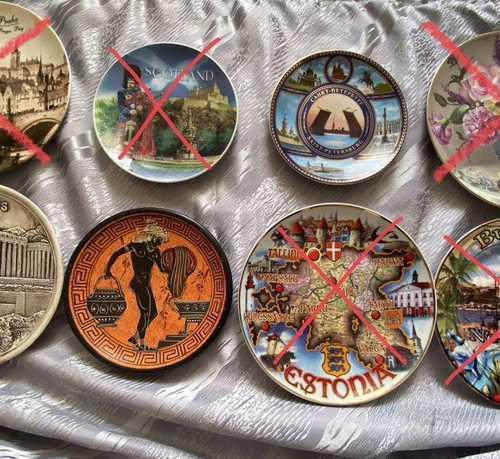 Сувенирные тарелки из разных стран Европы