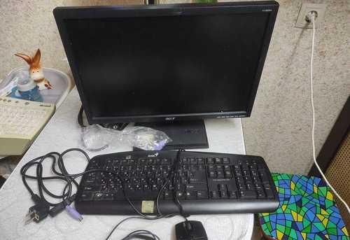 Монитор Acer 19 с клавиатурой и проводной мышью