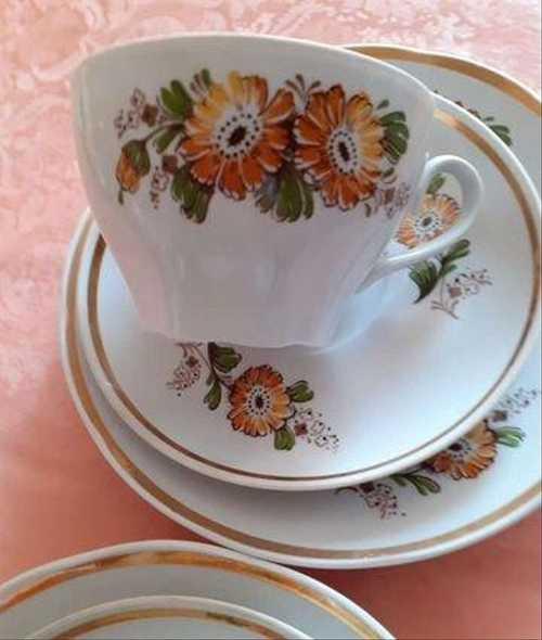 Чайные пары с тарелками