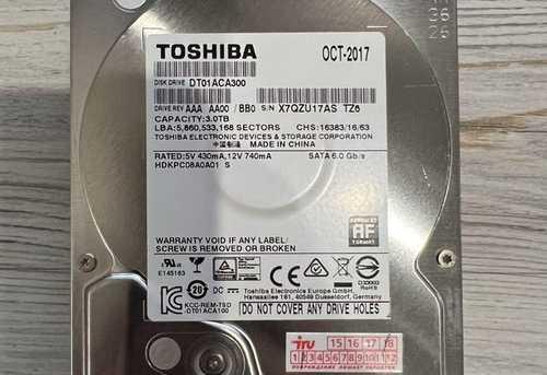 Жесткий диск HDD 3 тб (toshiba) DT01ACA300