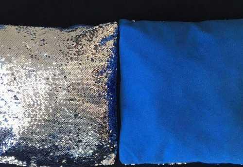 Декоративные подушки 2 синие, детские рыбки зайки