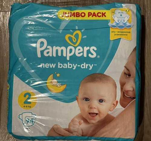 Подгузники Pampers New Baby-Dry 2 (4-8 кг) 94 шт