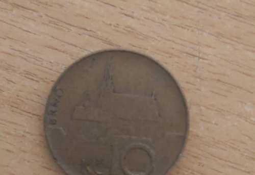 Монета 10 крон 1996 года