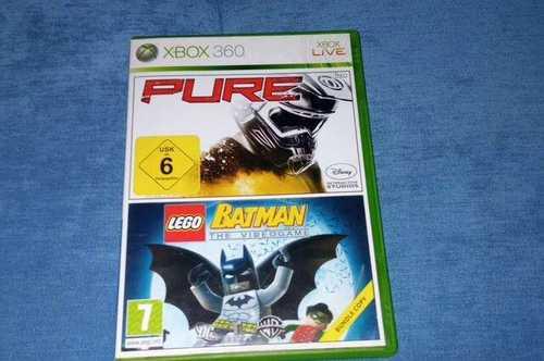 Диски на xbox 360 Pure + Lego Batman