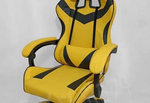 Игровое кресло желто-черной расцветки. Новое