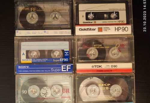 Аудиокассеты Sony, TDK, GoldStar, Maxell, ECP