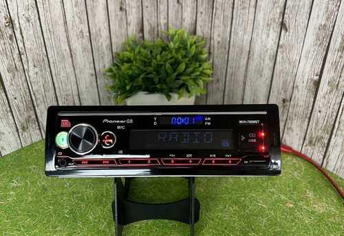 Магнитола Pioneer 1din RGB, Bluetooth, пульт
