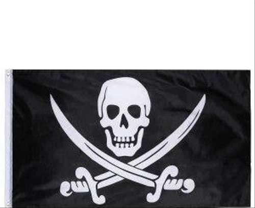 Флаг пиратский большой 150 х 90 см