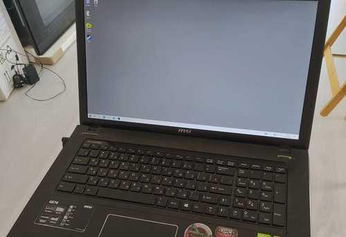 Игровой ноутбук msi ge 70 17.3