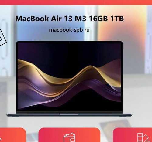 Apple MacBook Air 13 m3 16gb 1Tb сша/Ростест