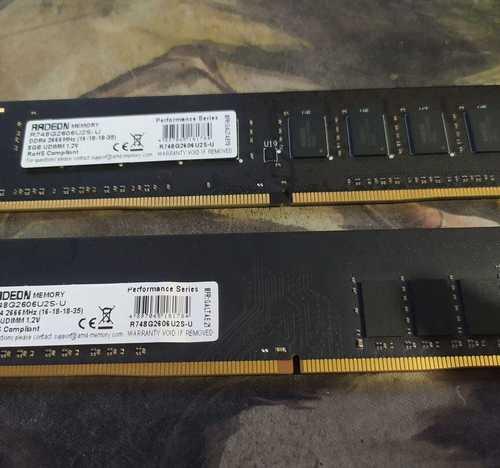 DDR4 dimm 2x8gb 2666 комп, цена за одну, есть пара