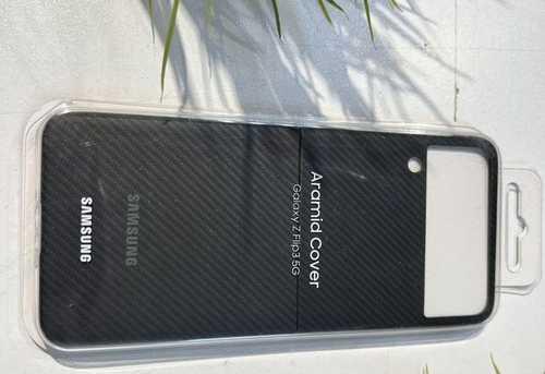 Чехол оригинал Samsung Z Flip 3 карбоновый