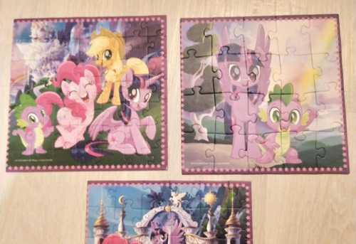 Пазлы 3 в 1 My little pony