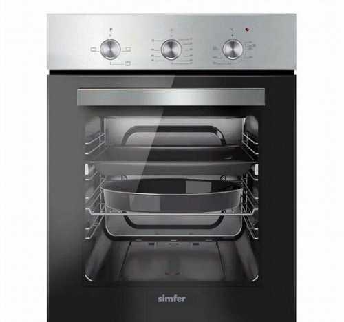 Электрический духовой шкаф Simfer B4EM14016, серебристый