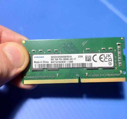 DDR4 8Gb 3200 Samsung Оперативная память ноутбук