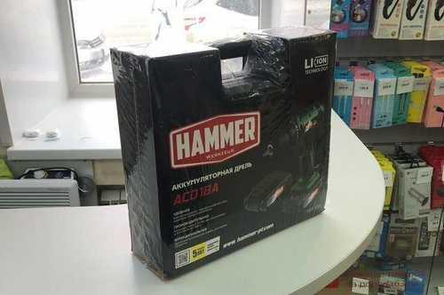 Ч7) новая аккумуляторная дрель Hammer acd18a