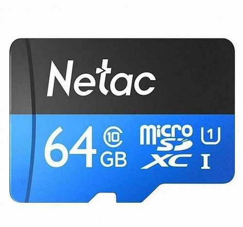 Карта памяти microsdxc U1 Netac P500 64 гб, 90 мб