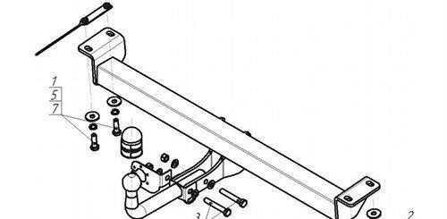 Фаркоп на Chery Tiggo 3 2017- с оцинкованным шаром
