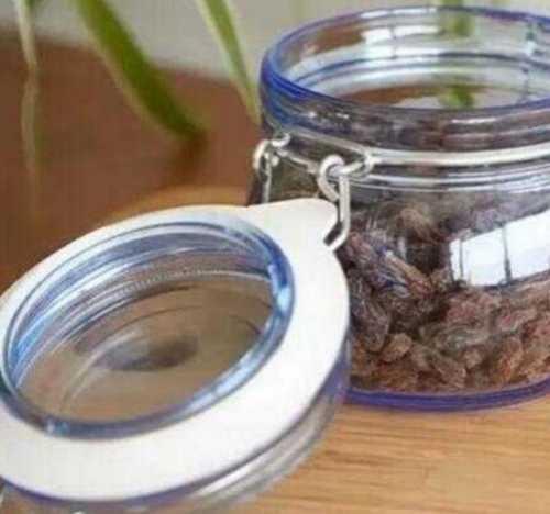 Банка Икеа с бугельным замком, синяя, 0,5 л