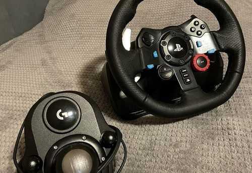 Руль Logitech g29 + shifter кпп ручной тормоз