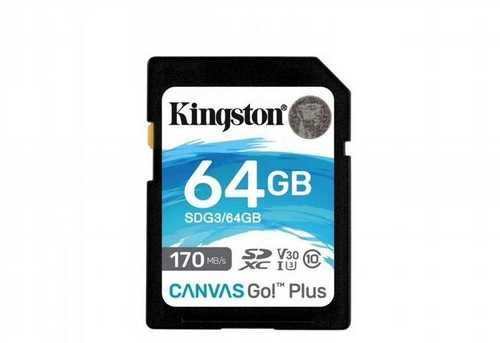 Карта памяти Kingston 64GB Canvas Go Plus 170MB/s