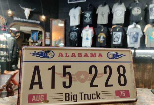 Номер металлический Alabama Big Truck