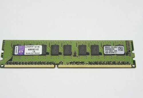 Память RAM DDR3 2GB 1Rx8 PC3-12800E KVR16E11/2 ECC