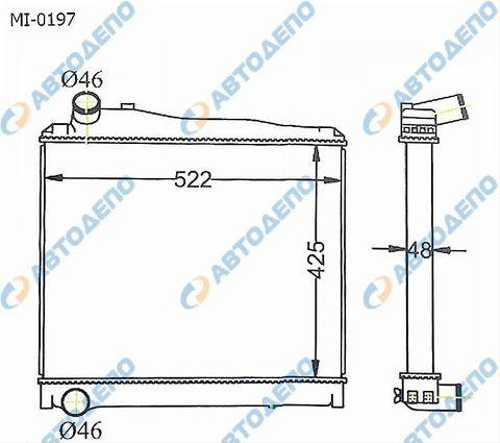 Радиатор охлаждения двигателя mitsubishi fuso figh