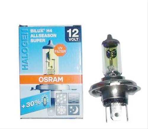 Автолампа osram H4 12V 60/55W P43t +30 Allseason