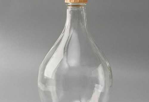 Бутыль стеклянная «Дамижана», 5 л, с крышкой