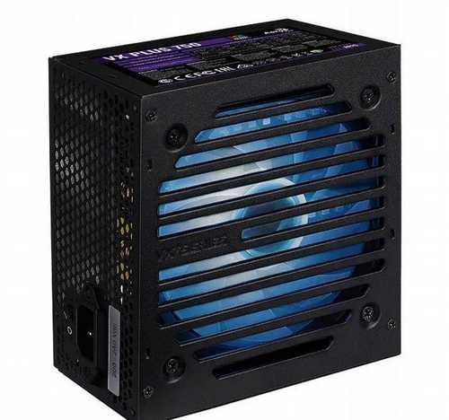 Блок питания Aerocool VX-750 RGB plus (ATX 2.3, 750W, 120mm fan, RGB-подсветка вентилятора) Box