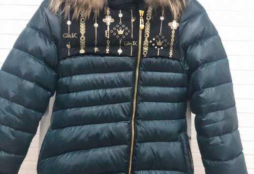 Зимняя удлиненная куртка (полупальто) 128