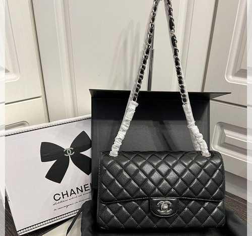 Сумка Chanel Double Flap серебро в икре