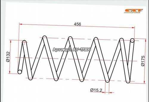 Комплект пружин 2шт задние toyota land cruiser 80